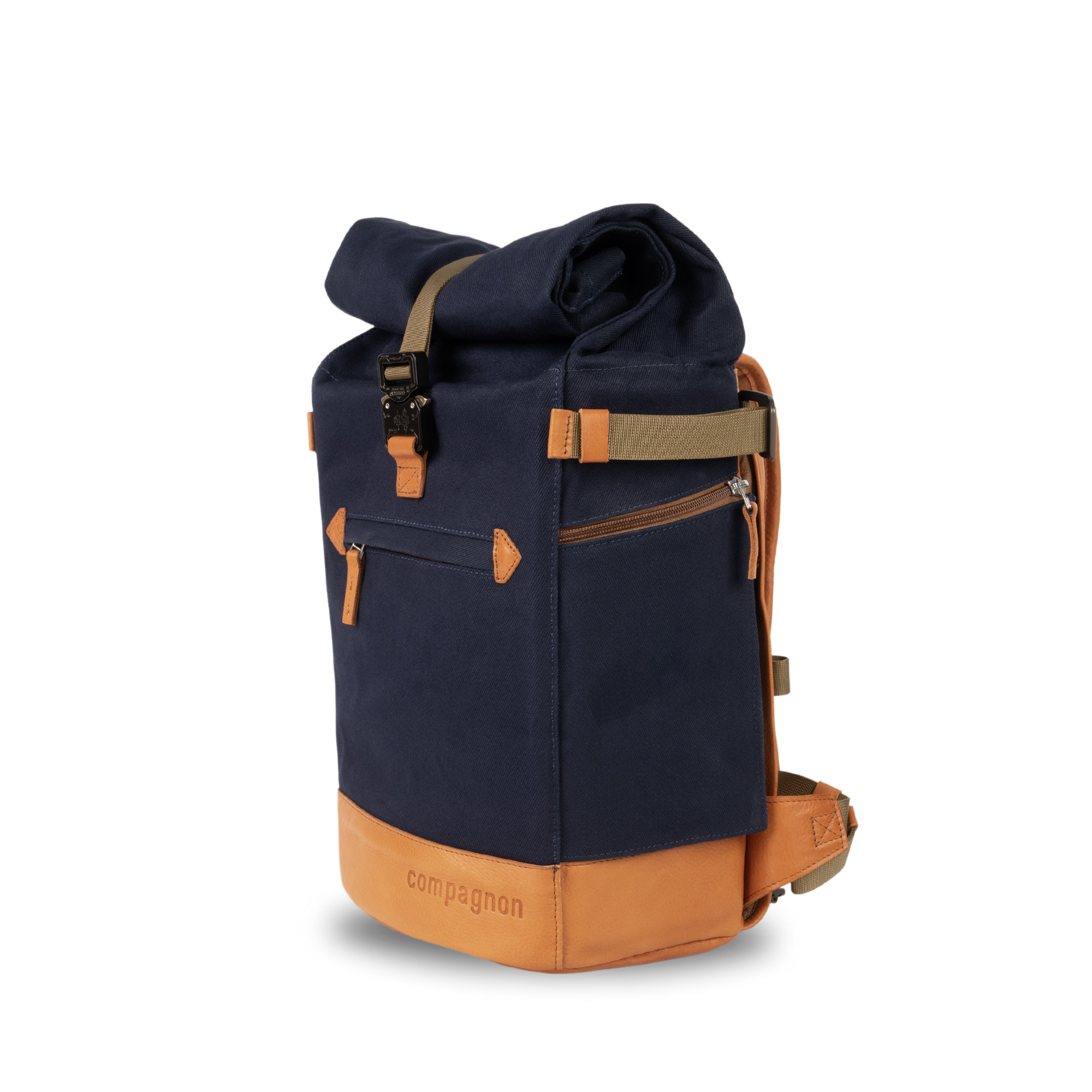 compagnon little backpack Gen III | blue & light brown | premium leather